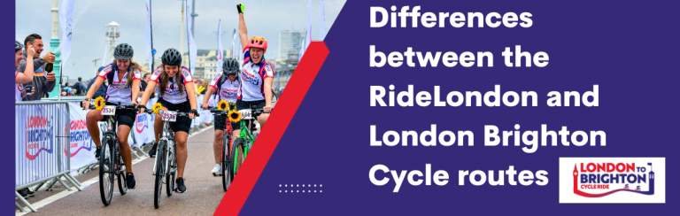 Differences between the RideLondon & London Brighton Cycle routes